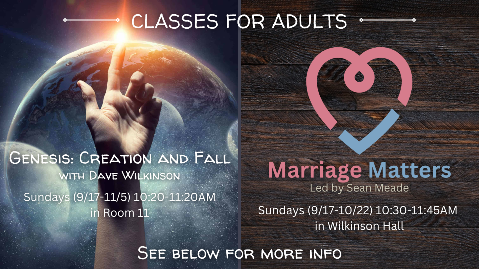New Adult Classes- Genesis Bible Study & Marriage Matters – Moorpark ...