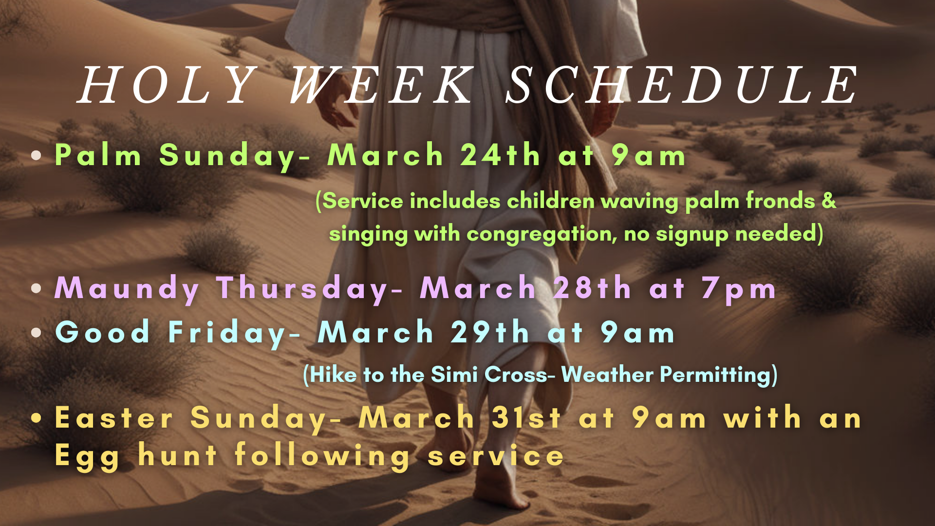 Holy Week at MPC – Moorpark Presbyterian Church